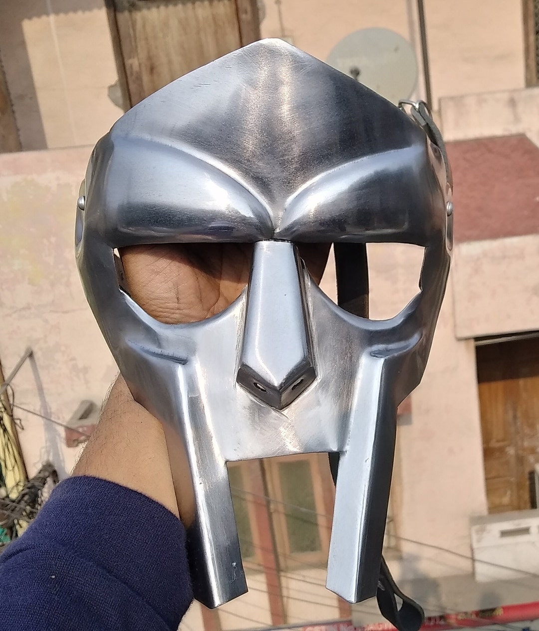 MF Doom Steel Mask Medieval Knight Gladiator Helmet Part Mask Halloween ...