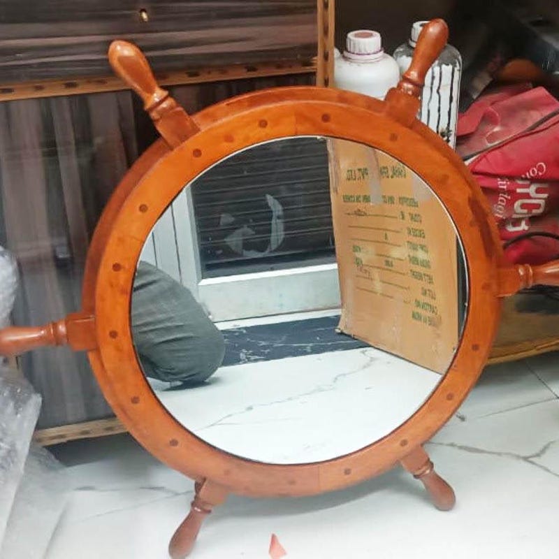 Ship Wheel Mirror - Etsy