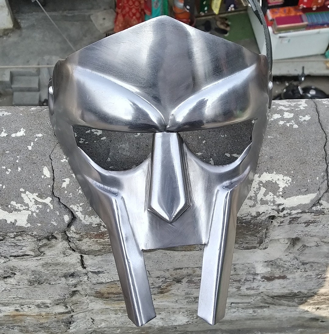 MF Doom Steel Mask Medieval Knight Gladiator Helmet Part Mask Halloween ...