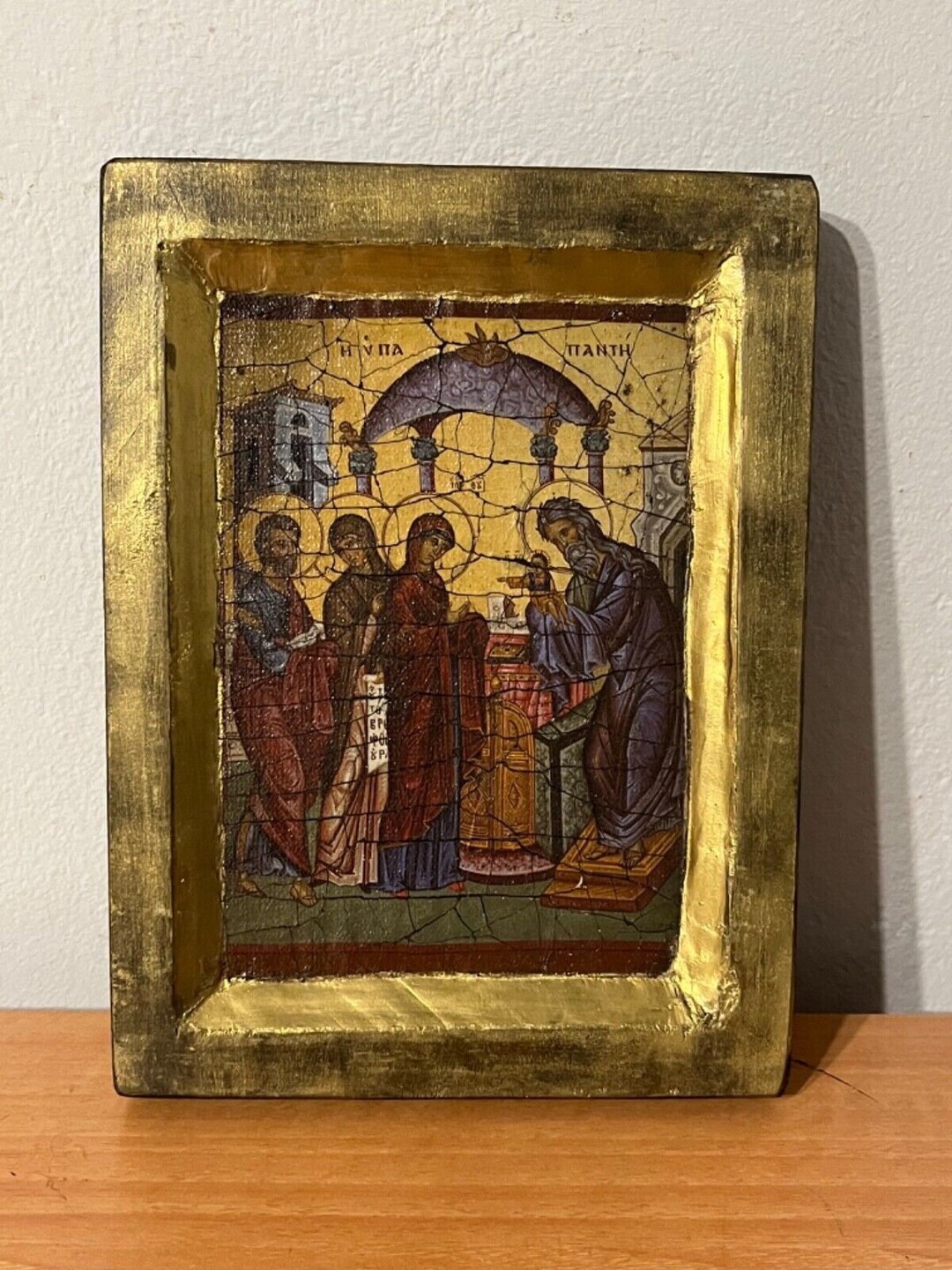 Antique Hypapante Jesus in the Tample Candlemas Ypapanti Icon 14.5 X 19 ...