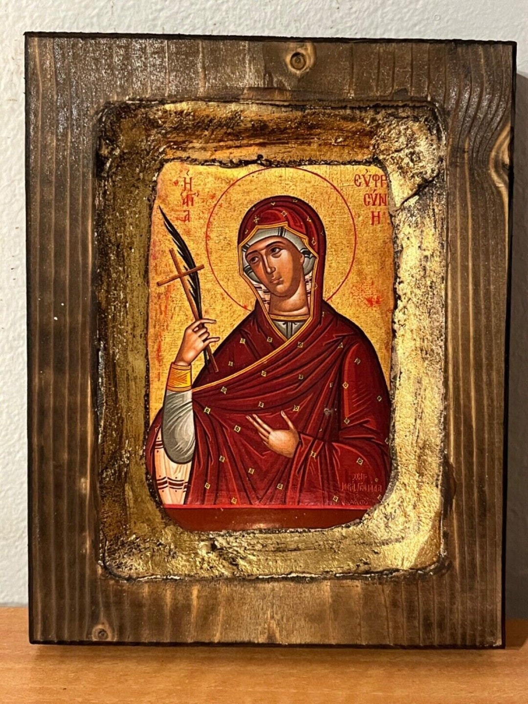 St Euphrosyne Handmade Greek Orthodox Euphrosyne of Alexandria Icon ...