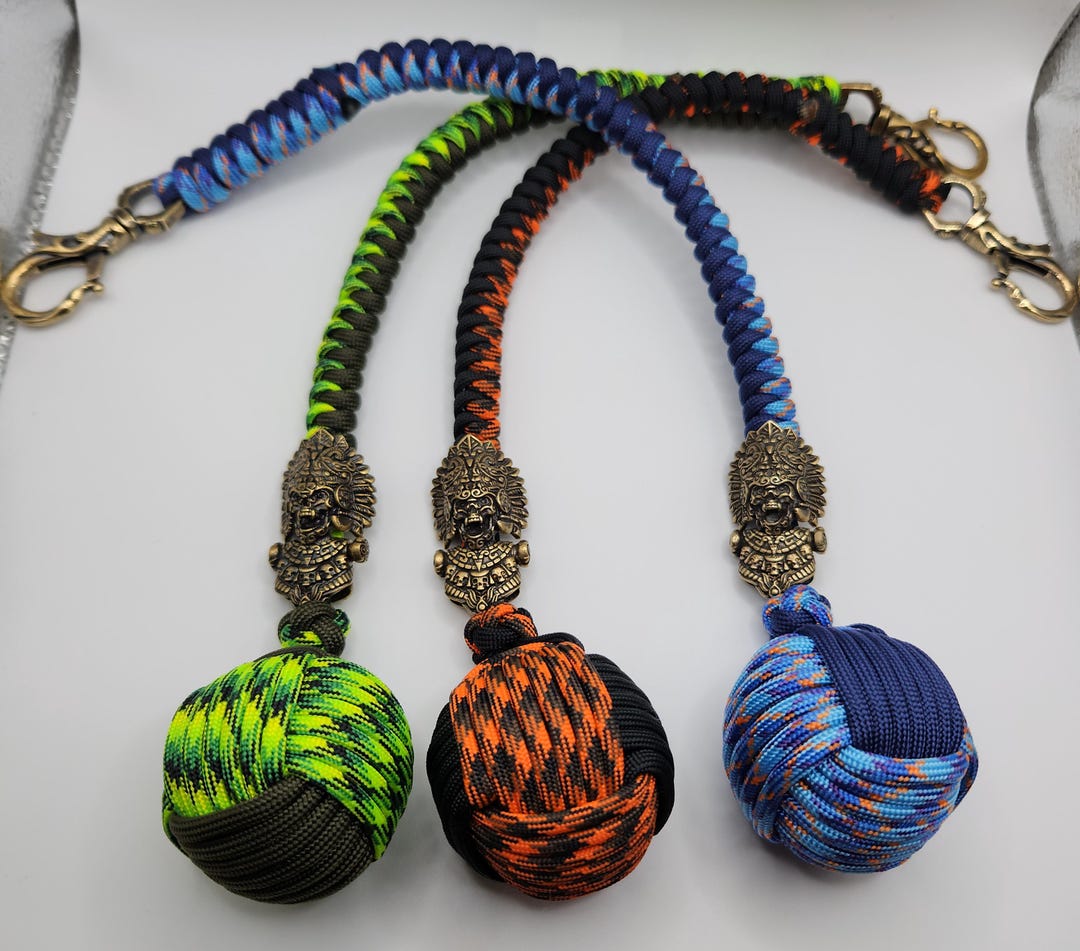Large Paracord Monkey Fist Lanyard - EDC - Survival Gift - Gifts - Be ...