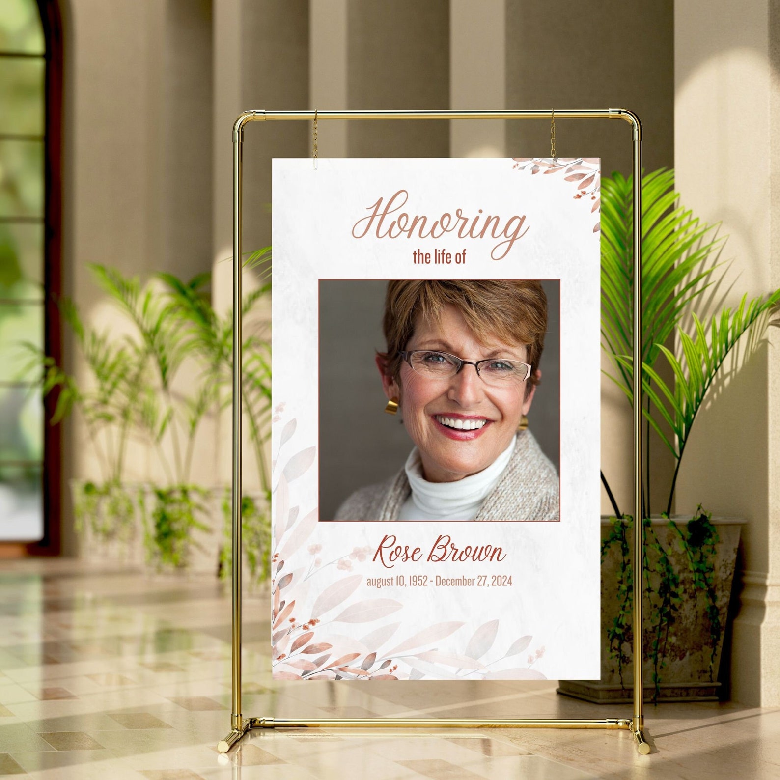 Funeral Poster Template | Memorial Sign Available in Three Sizes ...