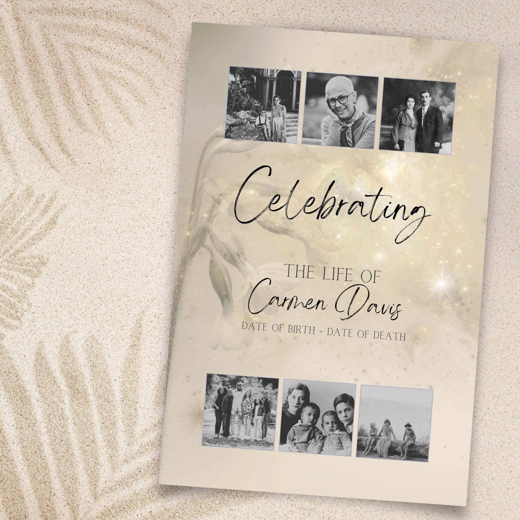 Funeral Collage Template Memorial Photo Collage Available in Three ...