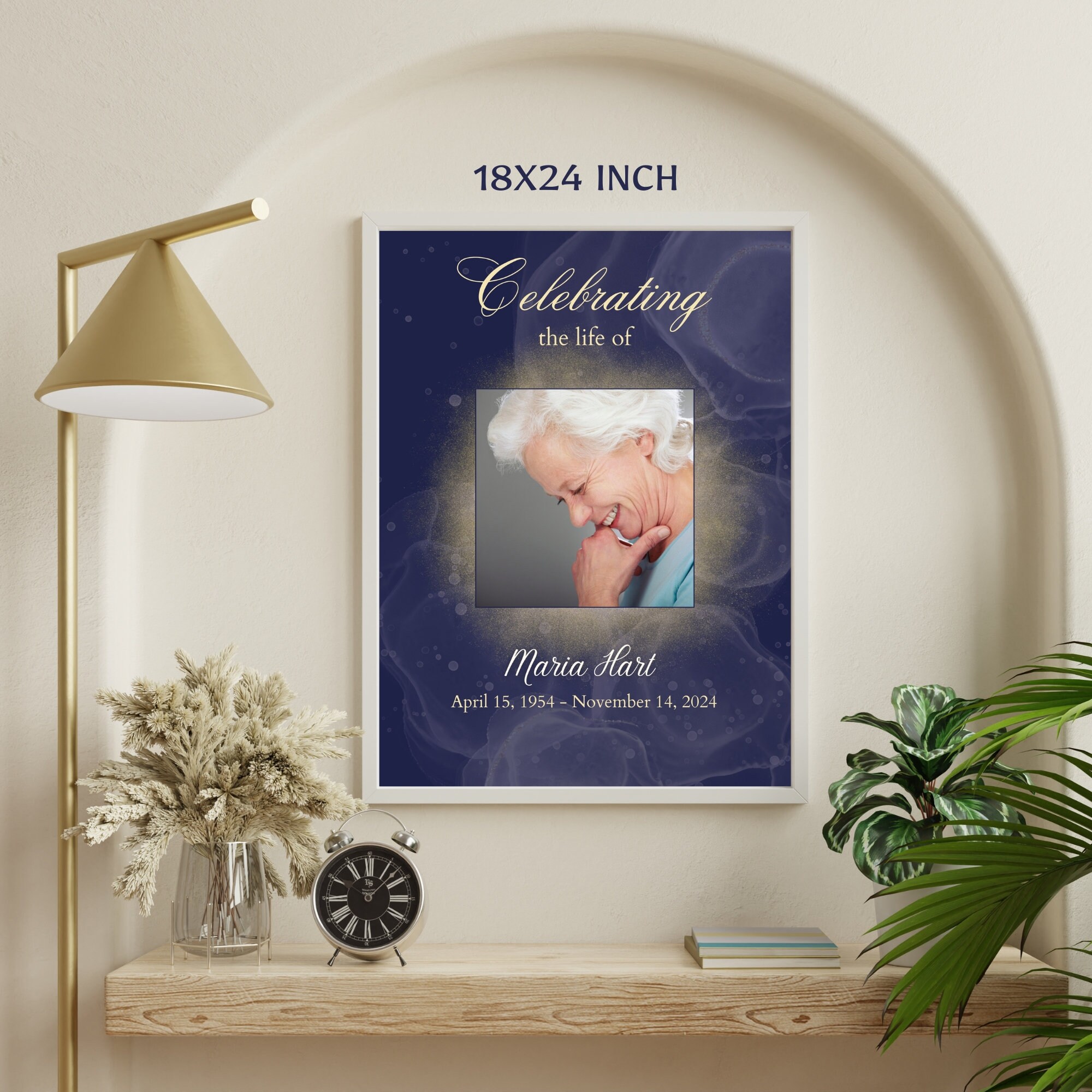 Memorial Board in Three Sizes, Funeral Poster, Sign Template for Your ...