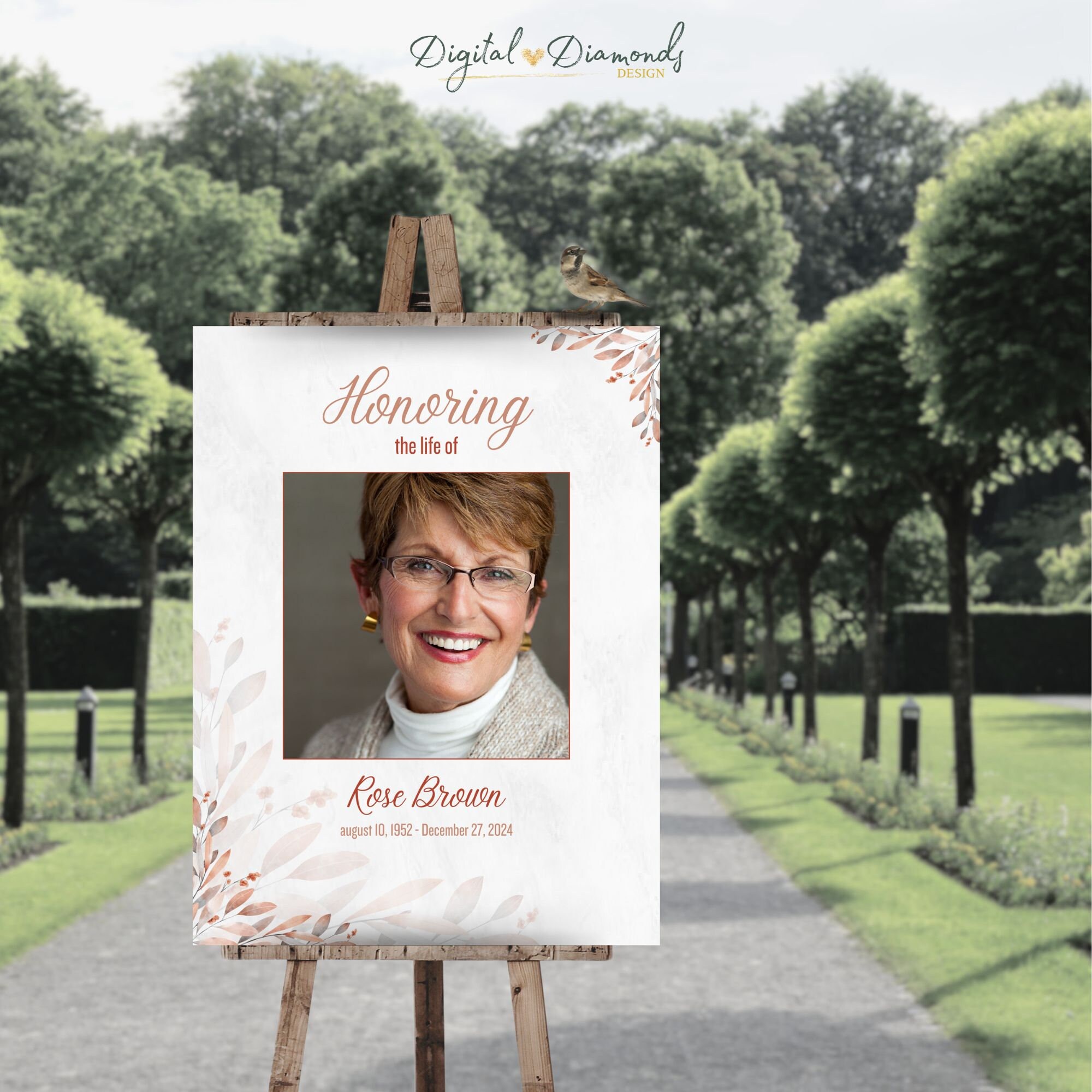 Funeral Poster Template | Memorial Sign Available in Three Sizes ...