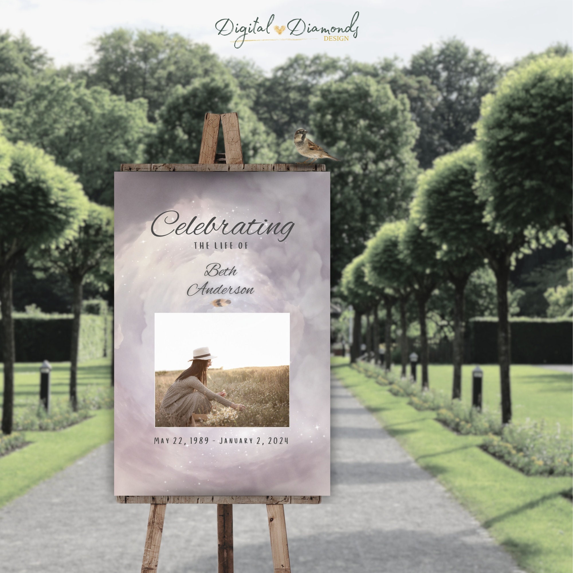 Funeral Poster Template Memorial Poster for a Funeral Service Available ...