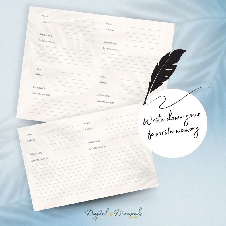 Funeral Guest Book Template, Memorial Sign in Book, Editable in Canva ...