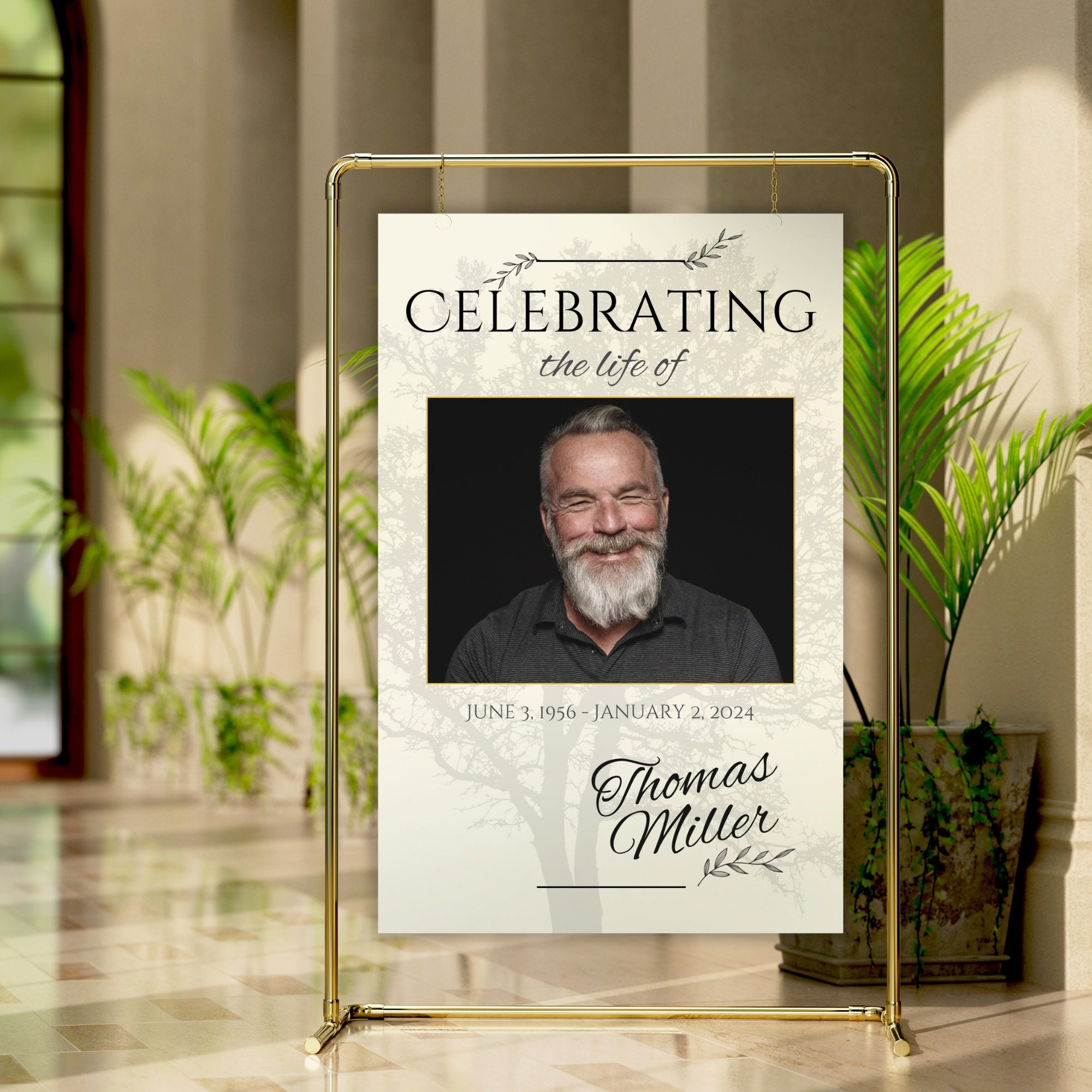 Funeral Poster Template Welcome Poster for a Memorial Available in ...