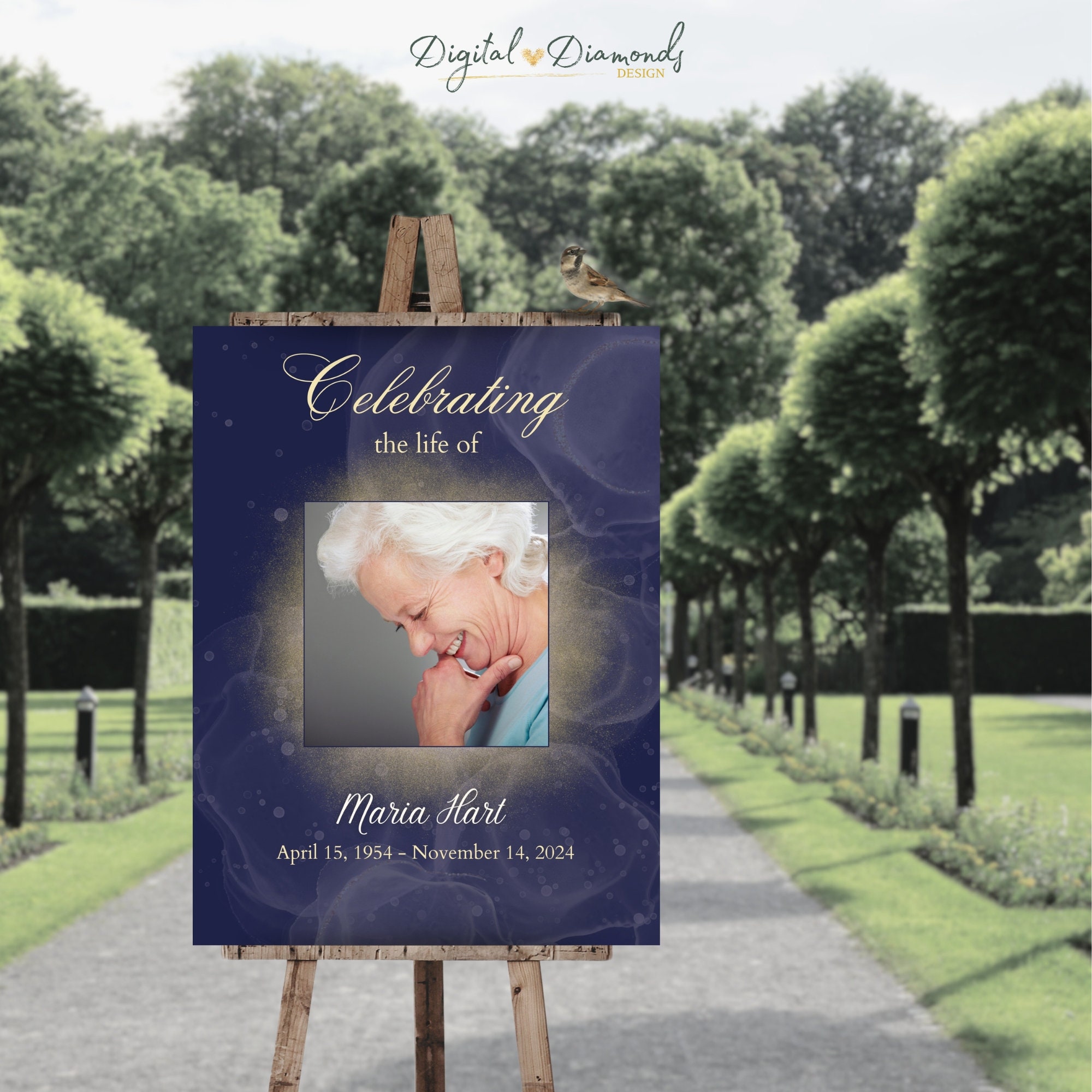 Memorial Board in Three Sizes, Funeral Poster, Sign Template for Your ...