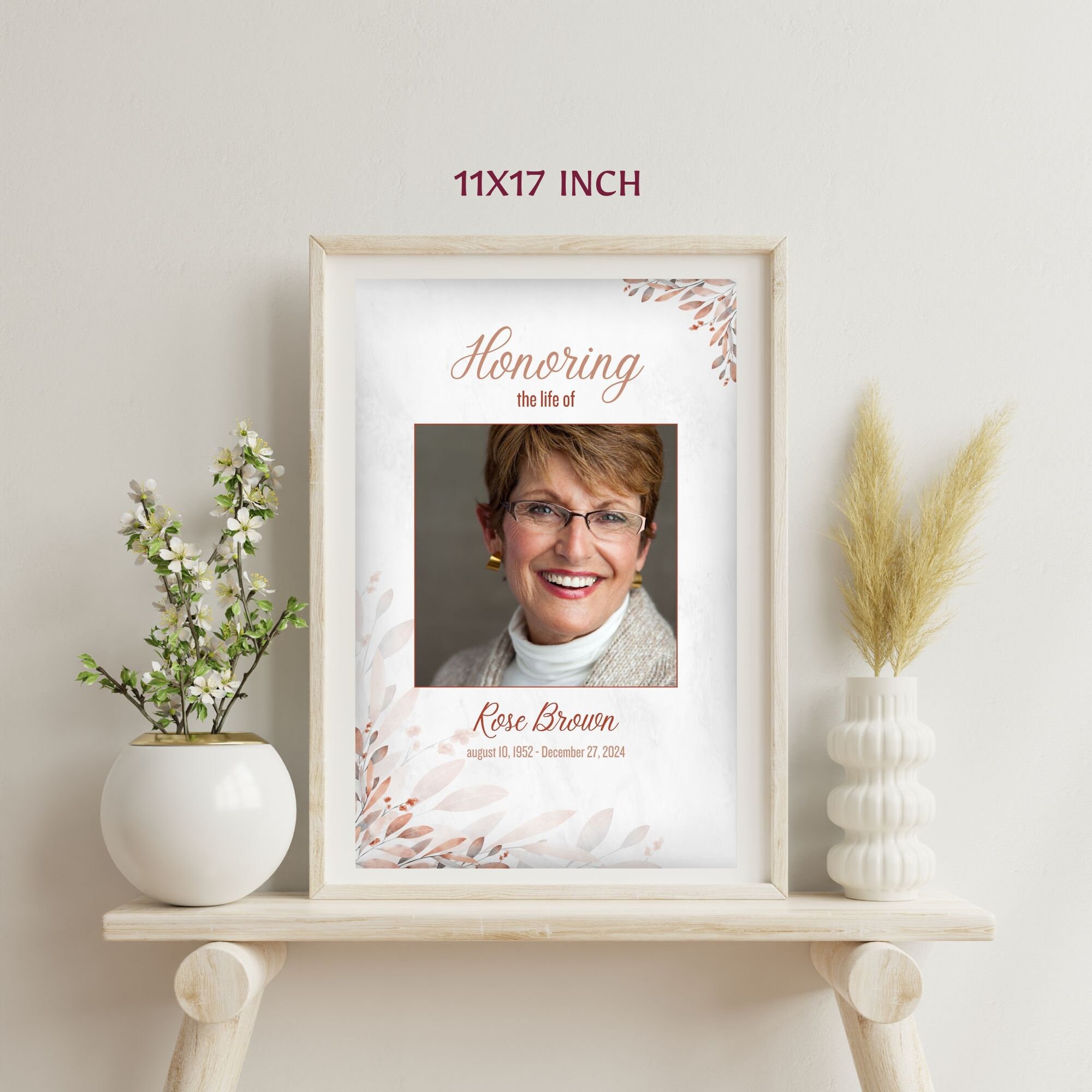 Funeral Poster Template | Memorial Sign Available in Three Sizes ...