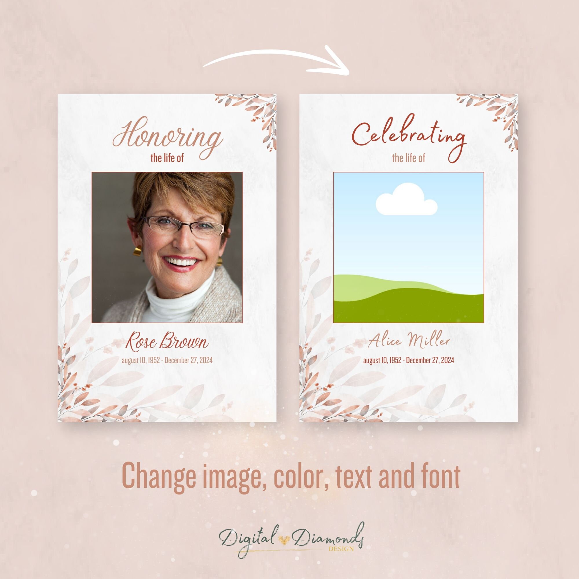 Funeral Poster Template | Memorial Sign Available in Three Sizes ...
