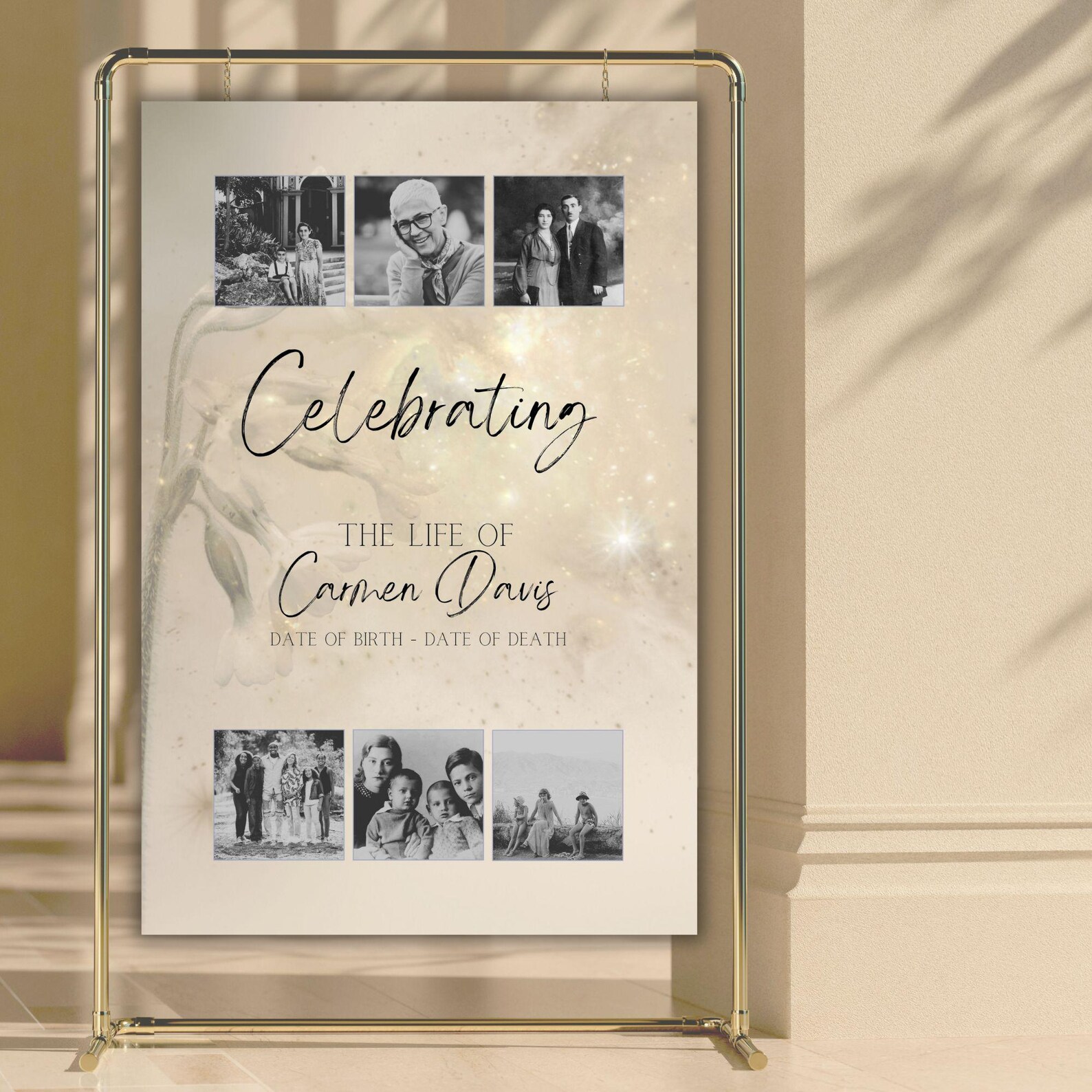 Funeral Collage Template Memorial Photo Collage Available in Three ...