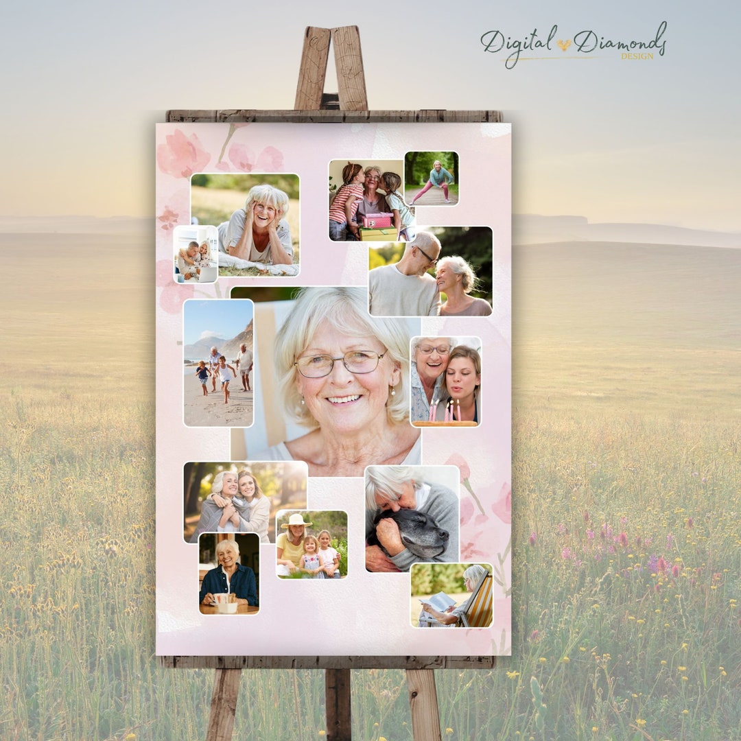 Funeral Photo Collage Template | Available in Three Sizes and Two ...