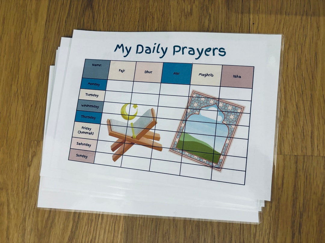 Daily Prayer Tracker for Kids - Etsy