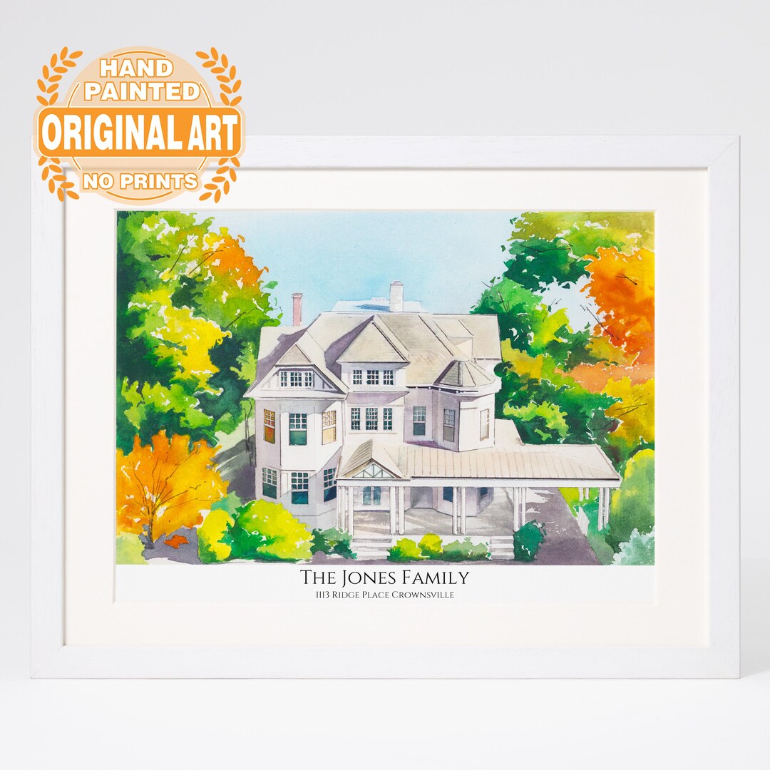 Home Portrait, House Painting, Housewarming Gift, Our First Home Sign ...