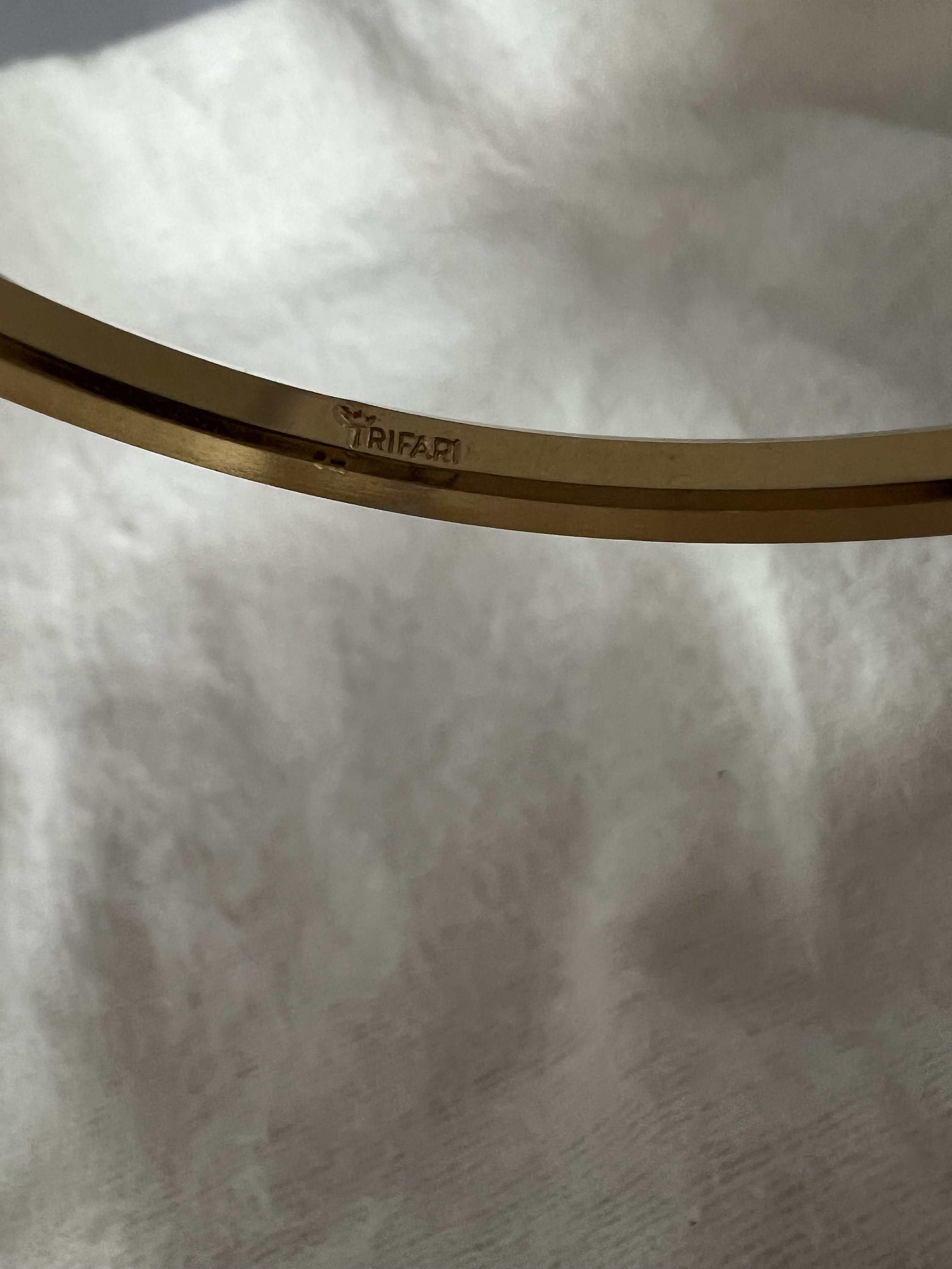 Vintage Trifari Gold Bangle Bracelet - Etsy