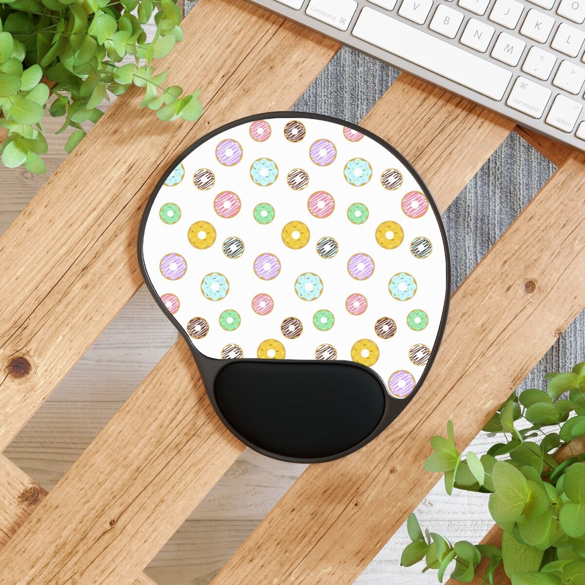 Sprinkle Donuts Desk Mat for Office Decor Colorful Pastel Desk Mat for ...