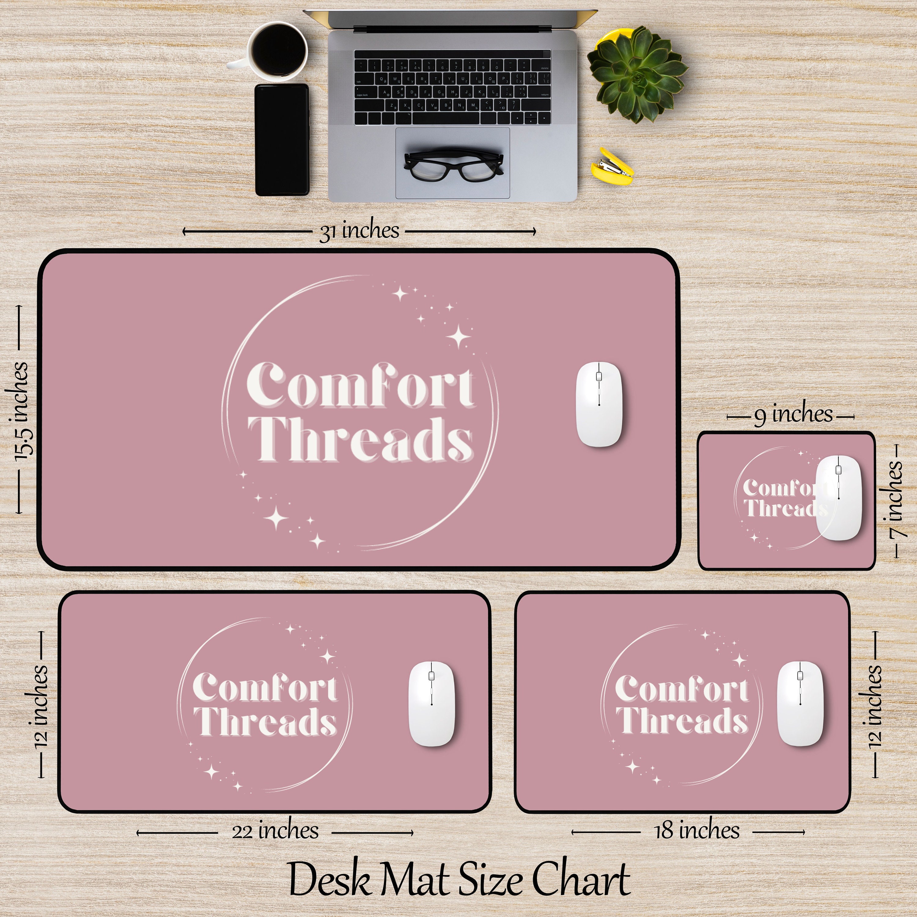 Sprinkle Donuts Desk Mat for Office Decor Colorful Pastel Desk Mat for ...