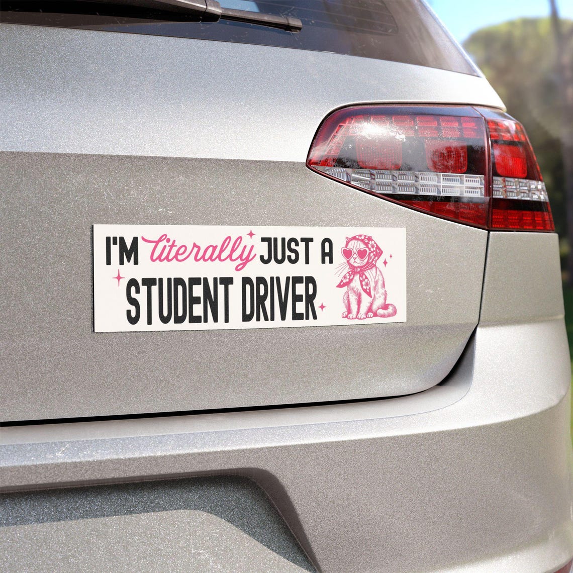 Literally Just a Student Driver Car Magnet Student Driver Sticker for ...