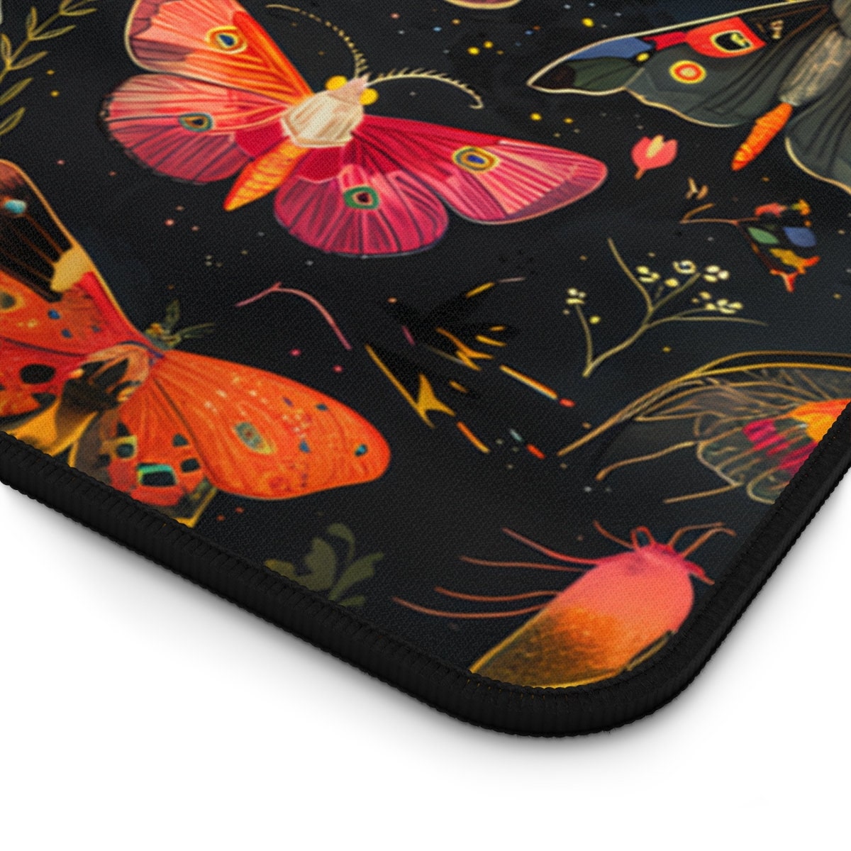 Colorful Moth Desk Mat Nature Desk Decor XL Mousepad Forestcore Desk ...