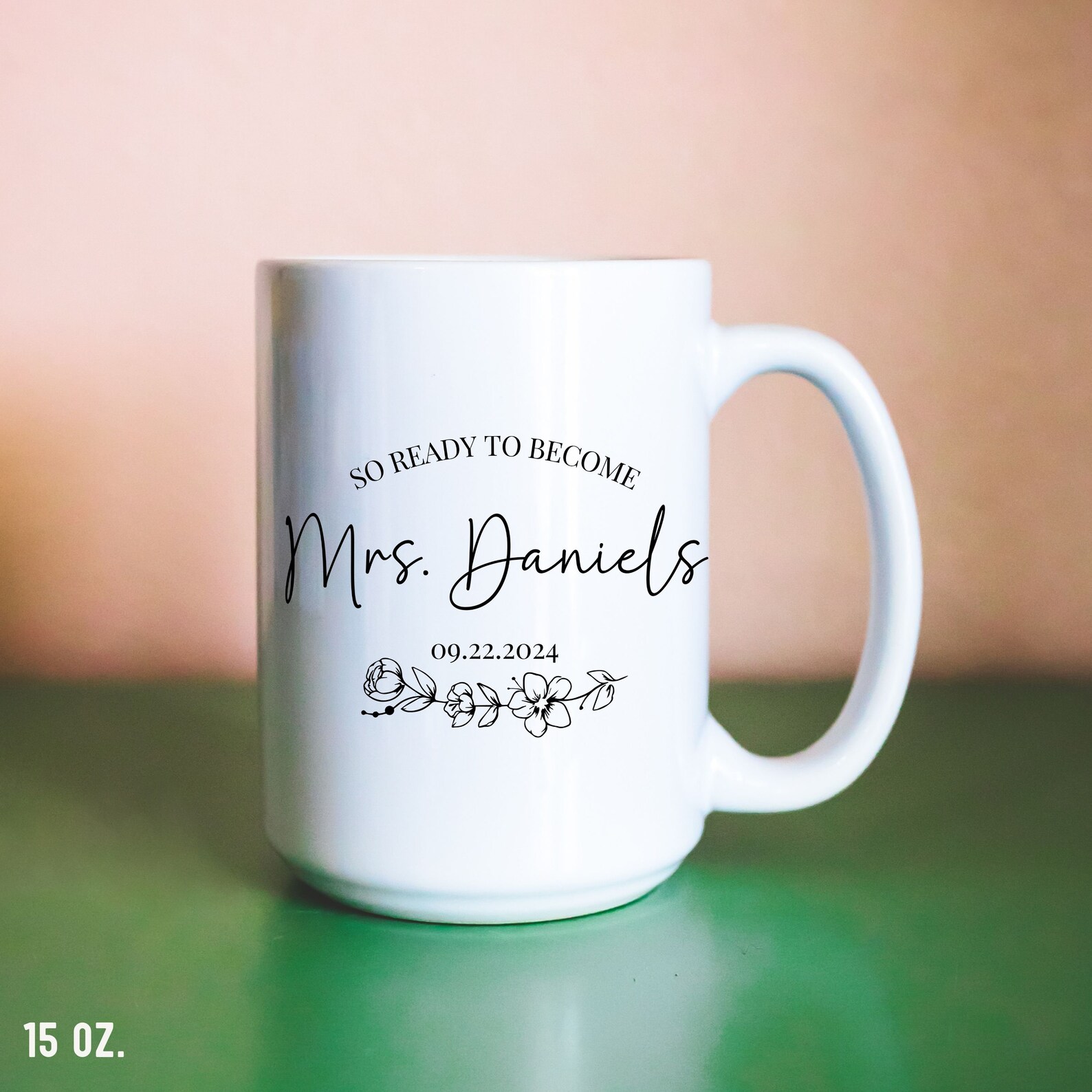Future Mrs. Mug Engagement Gift Engagement Mug Custom Wedding Date Gift ...