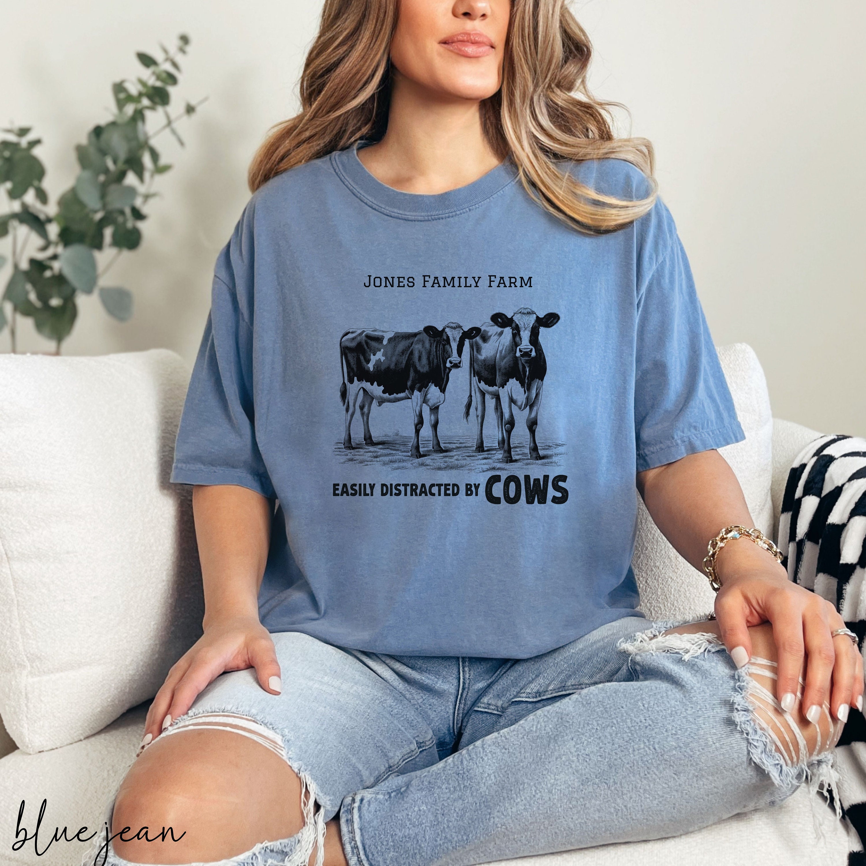 Dairy Farmer Custom Shirt Easily Distracted by Cows Shirt Cow Love ...