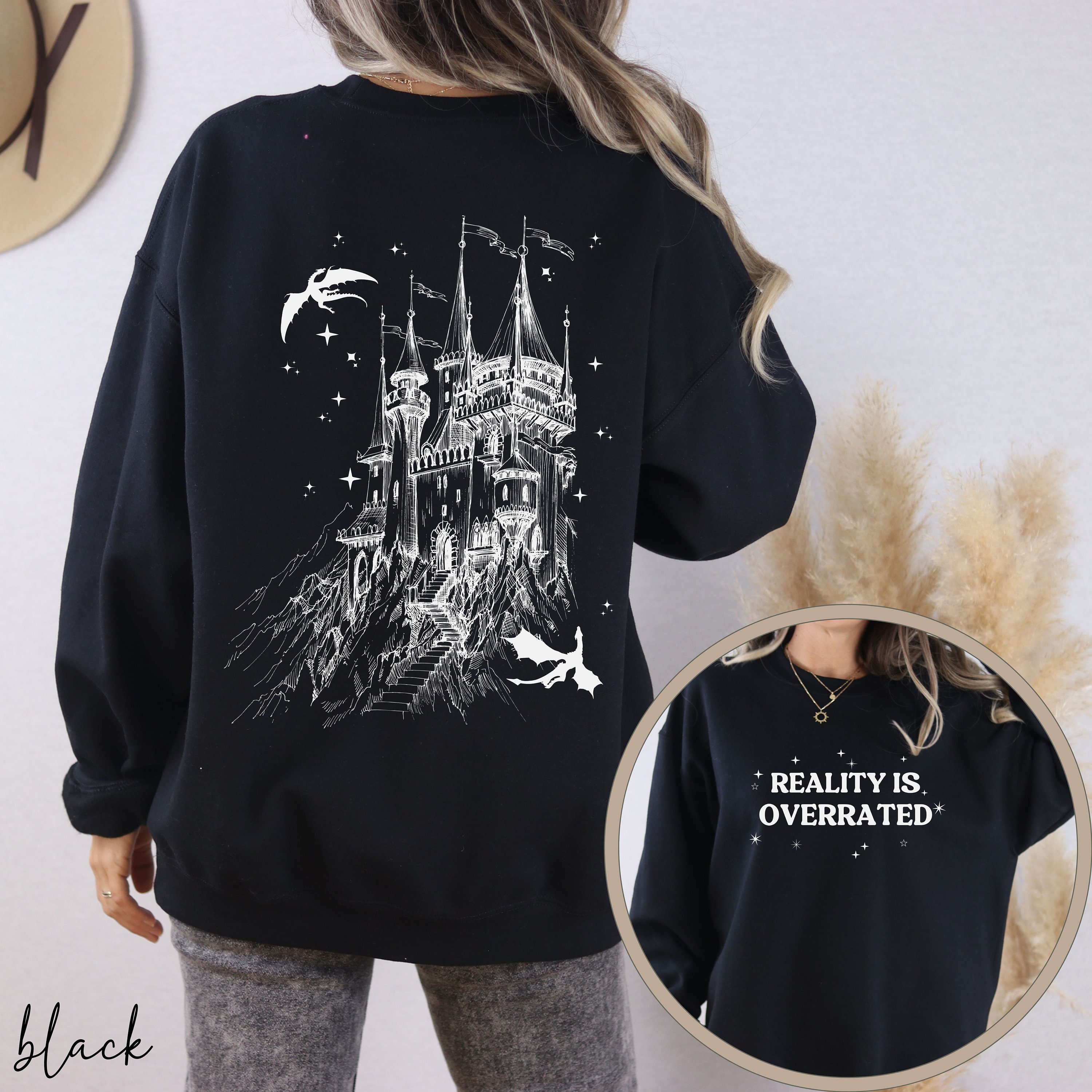 Fantasy Reading Sweater Reality is Overrated Shirt Gift for Reader ...