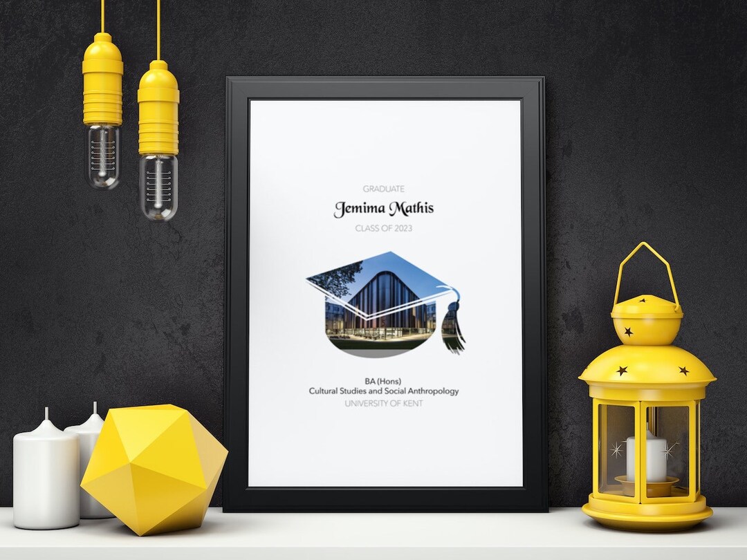 Custom Graduation Print Personalised Name and University - Etsy