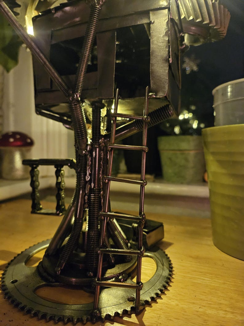 Metal Treehouse Sculpture - Etsy