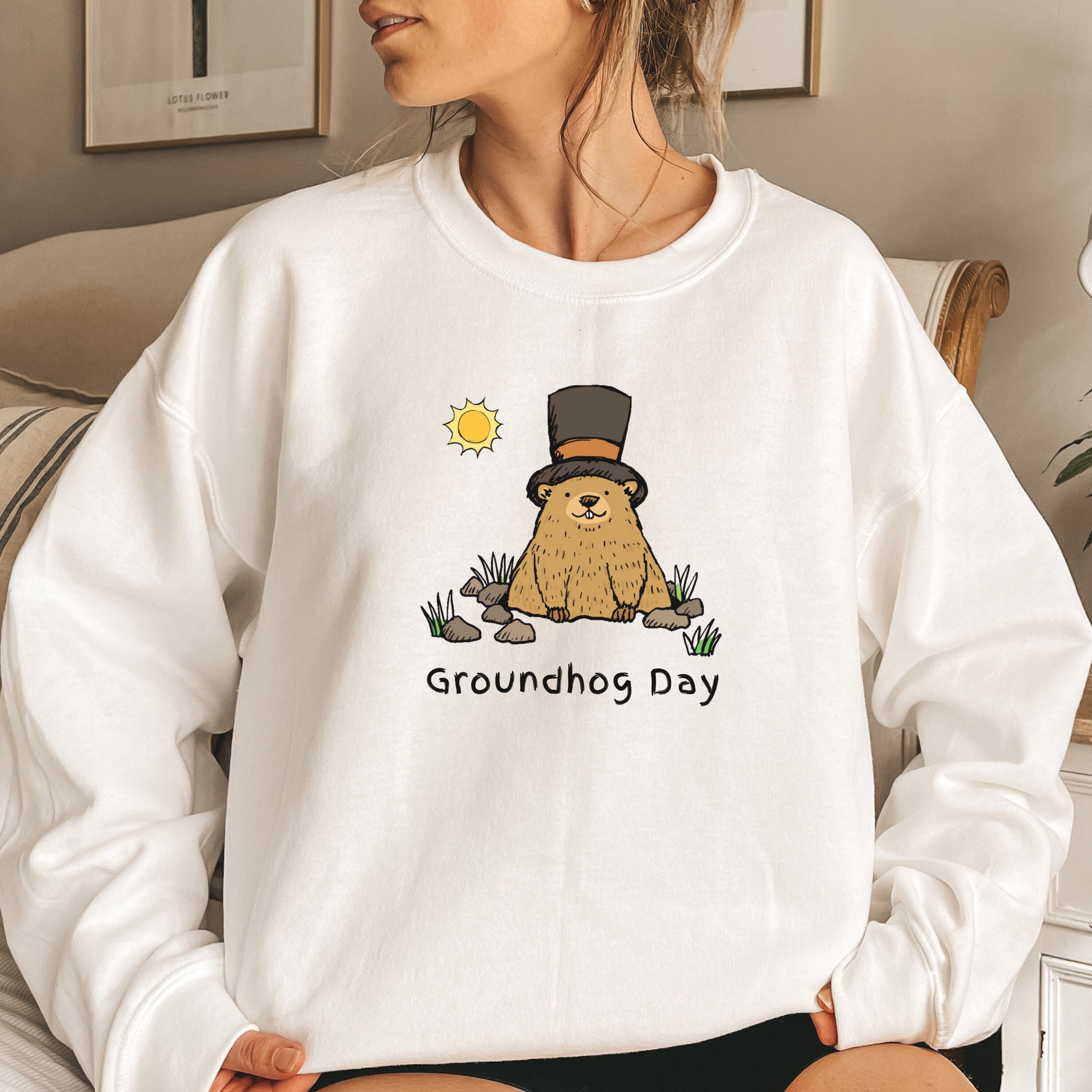 Cute Groundhog Day Sweatshirt, Happy Groundhog Day Shirt, Funny ...