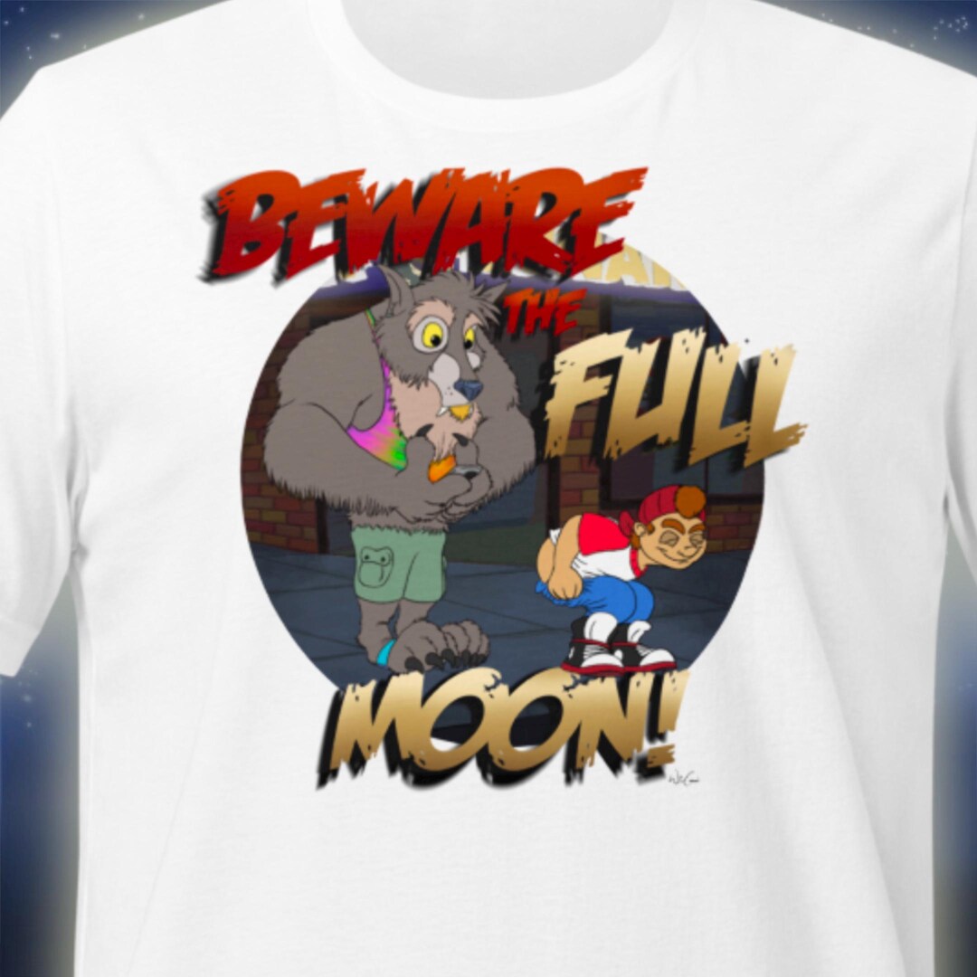 Werewolf Beware the Full Moon Halloween Summerween T Shirt - Etsy