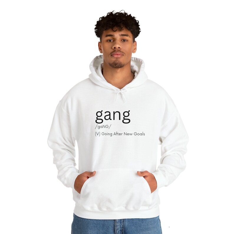 Motivation Hoodie gang Goals - Etsy