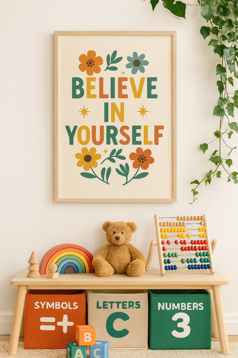 Classroom Motivational Posters: Printable Playroom Wall Art| (digital ...