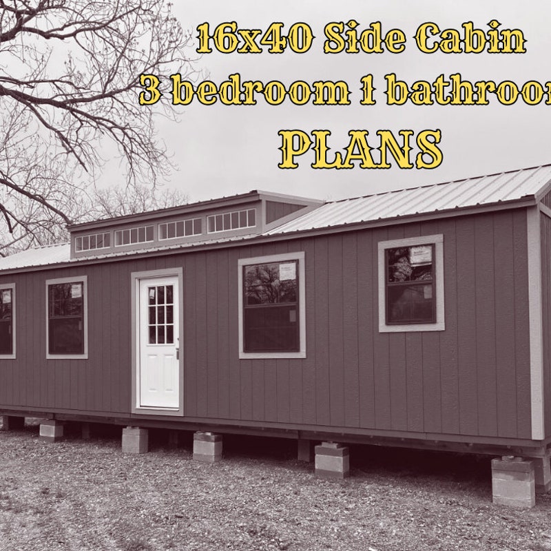 Shed House Plans 16x40 - Etsy