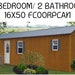 3 Bedroom 2 Bathroom With Side Entrance 16x50 Tiny House FLOORPLAN - Etsy