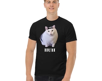 Huh Cat Meme T-shirt ,funny Cat Meme Shirt , Gift for Cat Lovers T ...