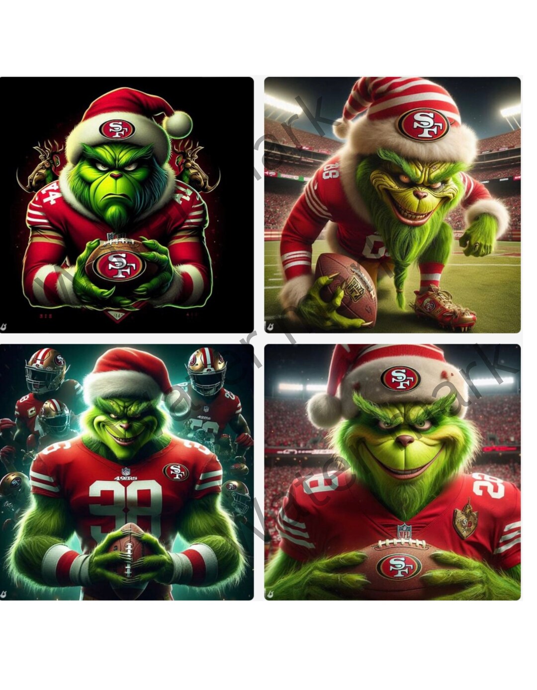 Paquete de fútbol Grinch png 4 grinch png de Navidad png de - Etsy México