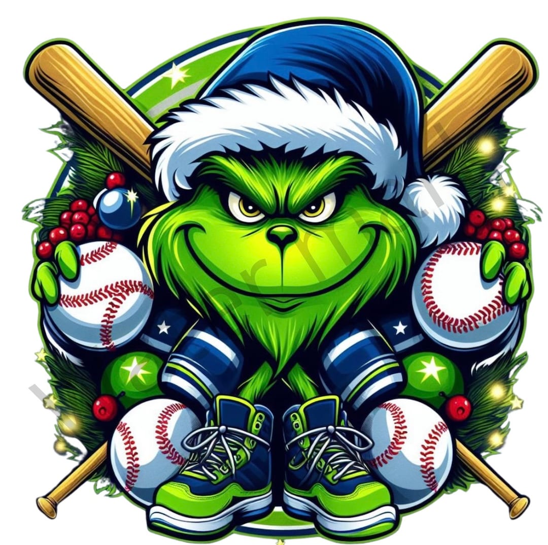 Grinch png Baseball png Weihnachten png Urlaub png Blau - Etsy.de