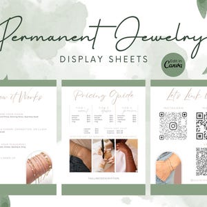 Permanent Jewelry Display Sheets | Permanent Jewelry Price Display ...
