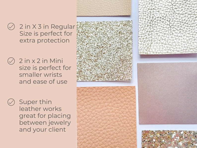 Mini Gold Leather Patch | Permanent Jewelry Protection | Bulk Permanent ...