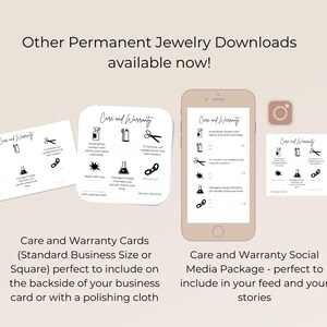 Permanent Jewelry Display Sheets | Permanent Jewelry Price Display ...