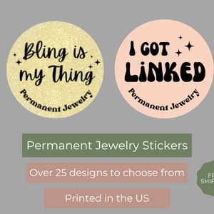Permanent Jewelry Sticker, Permanent Jewelry Marketing, Pop-up, PJ ...
