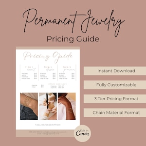 Permanent Jewelry Pricing Sheet | Permanent Jewelry Price Display ...