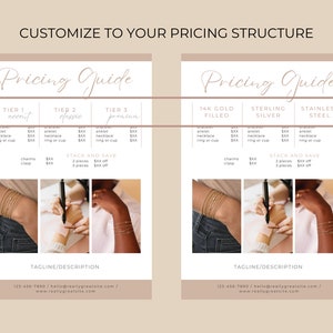 Permanent Jewelry Pricing Sheet | Permanent Jewelry Price Display ...