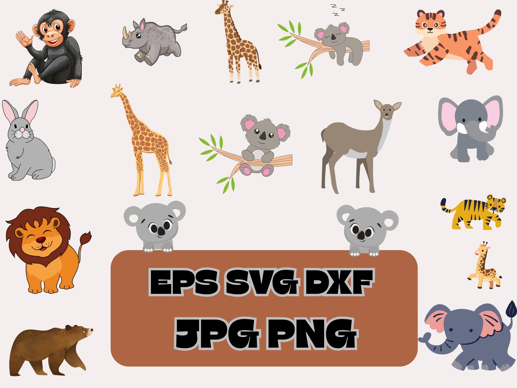 Cute Forest Animals SVG Bundle, Safari SVG, Safari Svg, Woodland ...