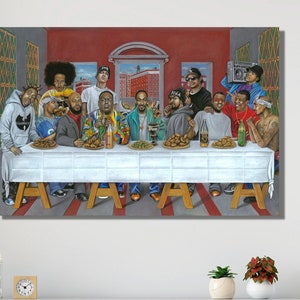 Last Supper Best Rappers of the History Canvas Wall Art - Hip-hop ...