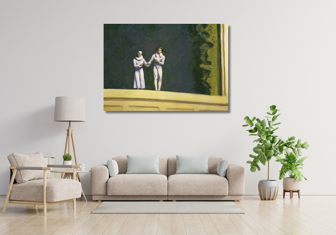 Edward Hopper Two Comedians (1966) by Canvas Wall Art, Edward Hopper ...