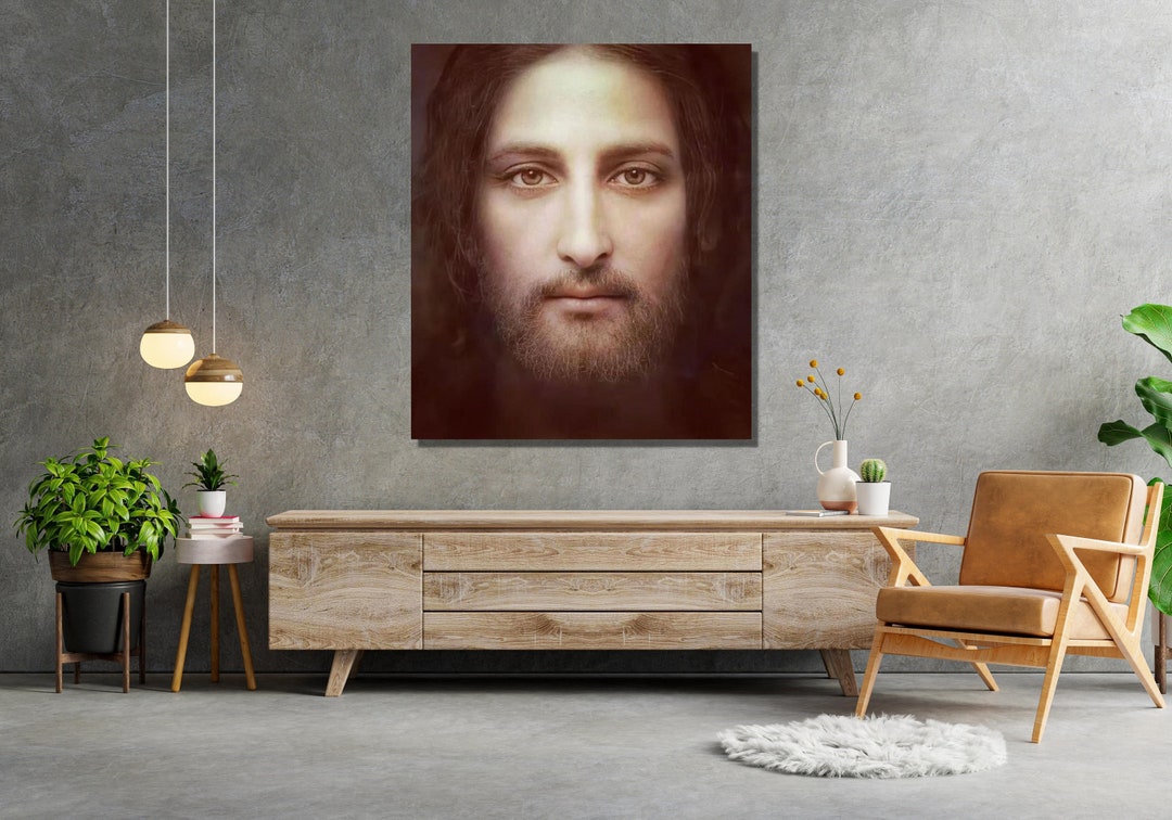 Real Face of Jesus Christ Canvas Wall Art Poster - Jesus Divine Mercy ...