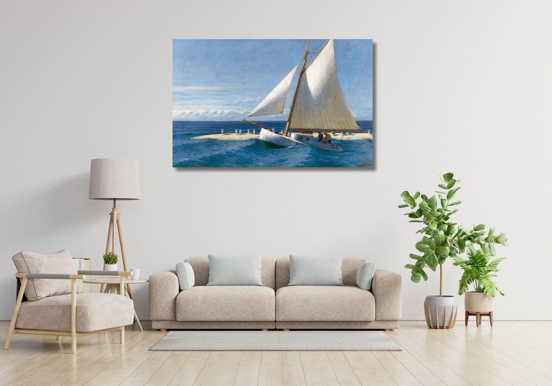 Edward Hopper Sailboat and Seagulls Canvas Art: Hopper Artworks, Large ...